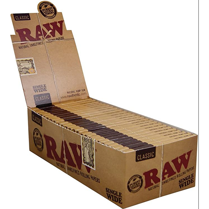 RAW Classic Single Wide Rolling Paper – The Smoky Rolling